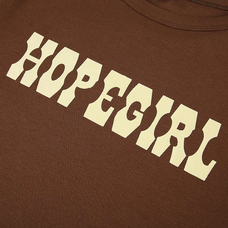 HOPE GIRL PRINT CROP TOP