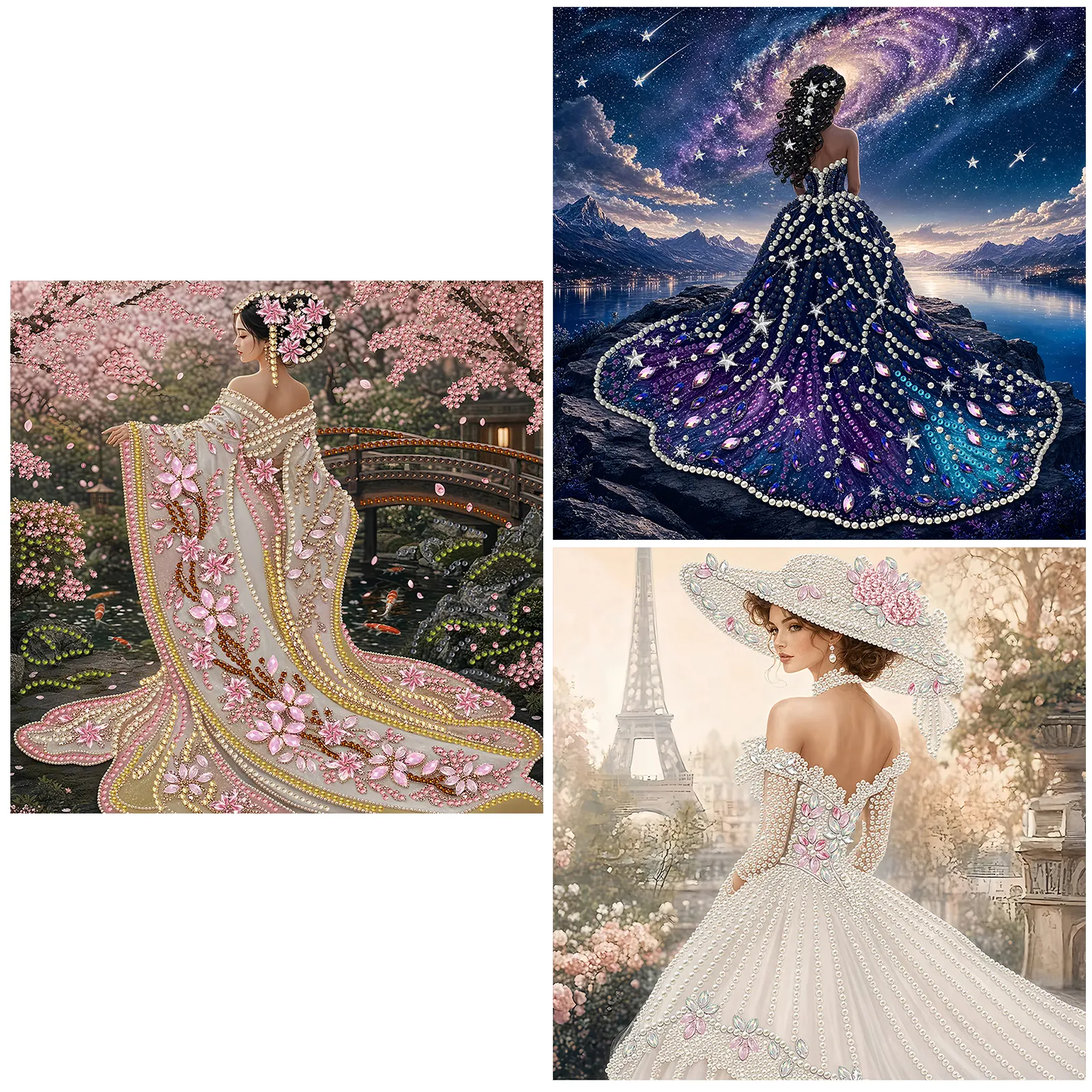 Elegant Beauty - Partial Special Shaped Drill Diamond Painting - 30 ...