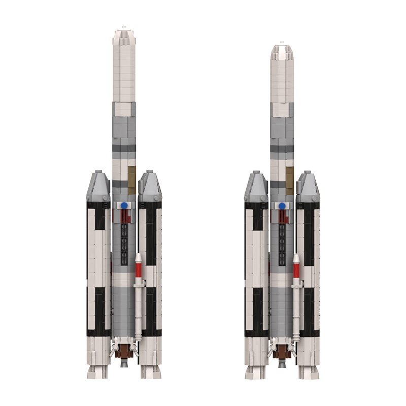 BuildMoc Aerospace Space Series 1:110 Titan IIIC Gemini Rocket Saturn V ...