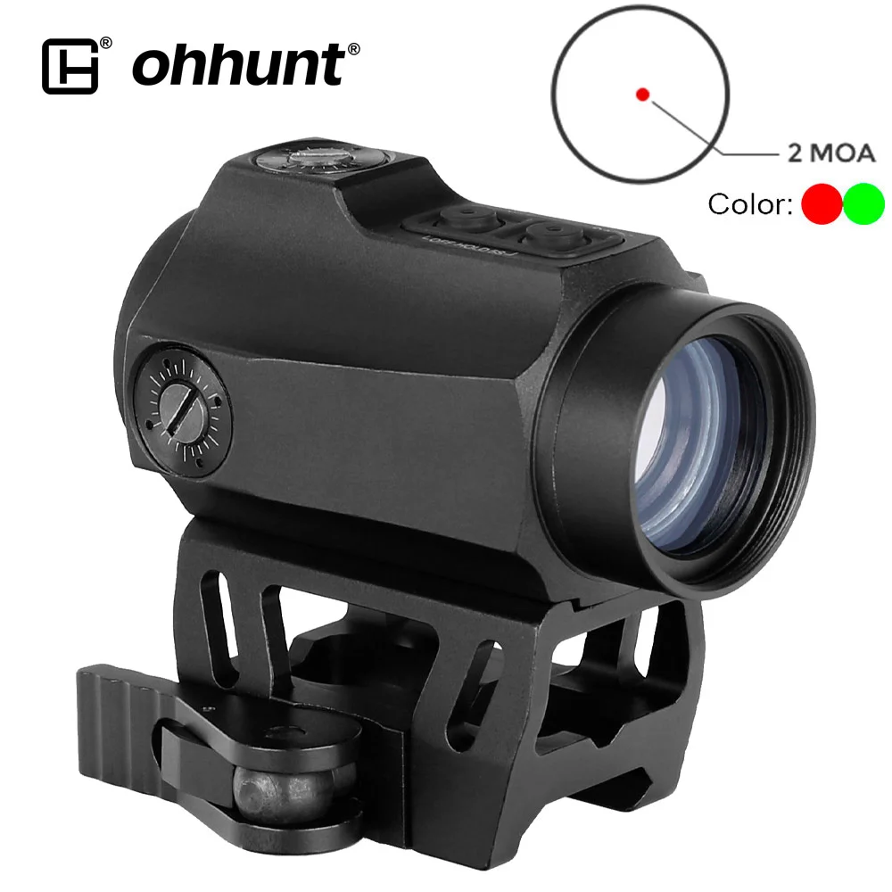 ohhunt® 2 MOA Red/Green Dot Sight with Integral QD Mount