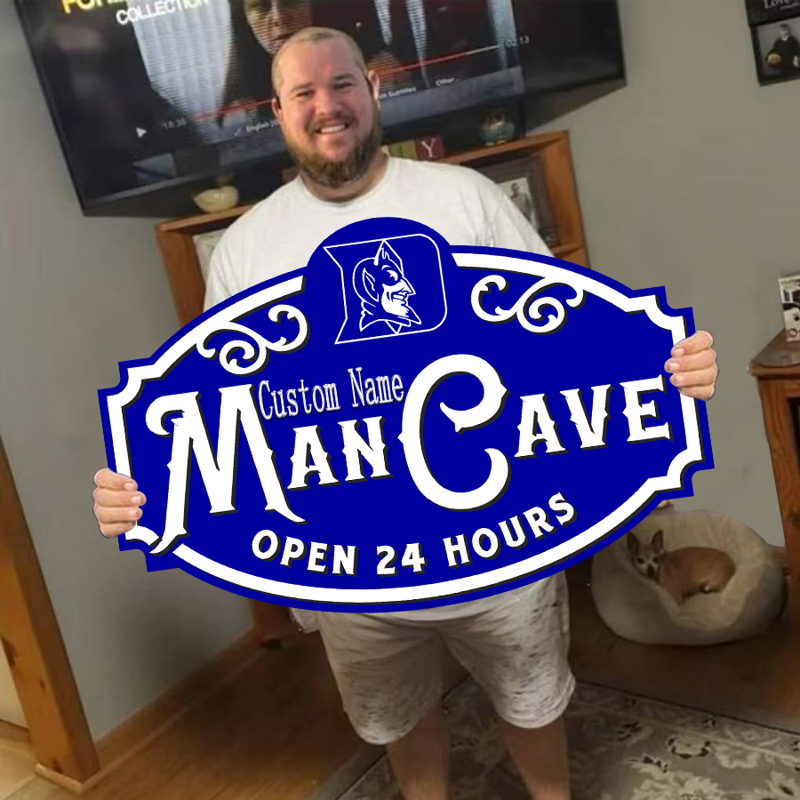 Custom Name Duke Blue Devils Man Cave&Diva Cave Sign