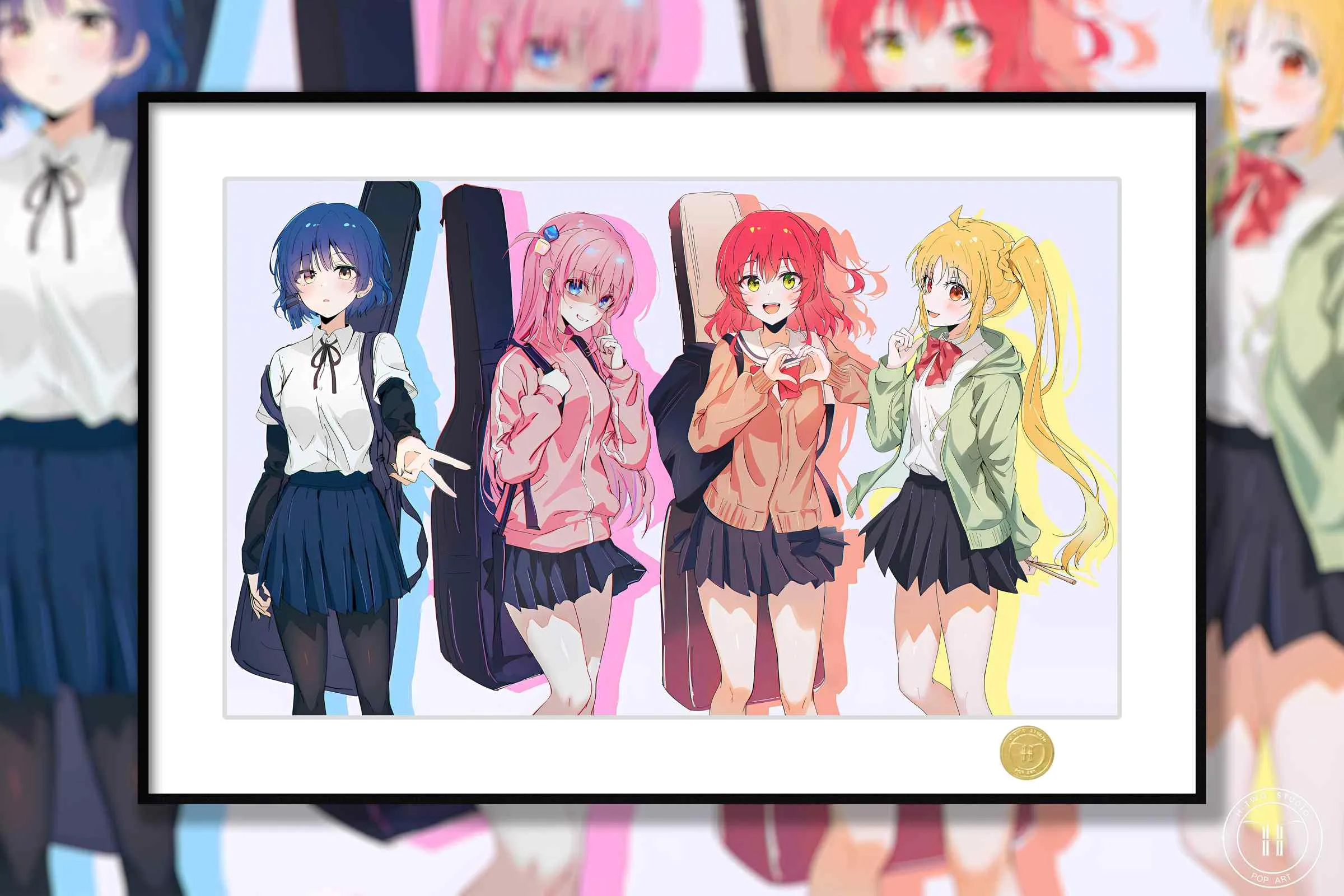 Characters of Bocchi the Rock! Decorative Painting - Bocchi the Rock ...