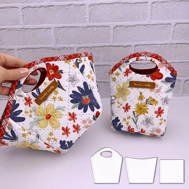 Foldable Cute Fabric Basket Sewing Template（3PCS） - With Instructions