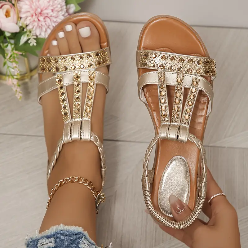 Women's Rhinestone Wedge Sandals