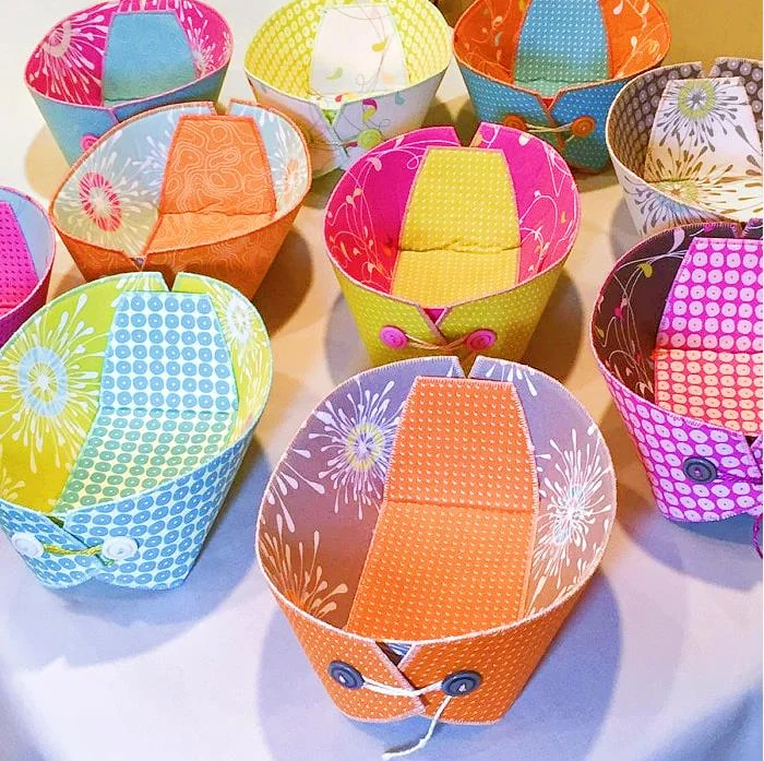 Easy Folding Basket Template - With Instructions