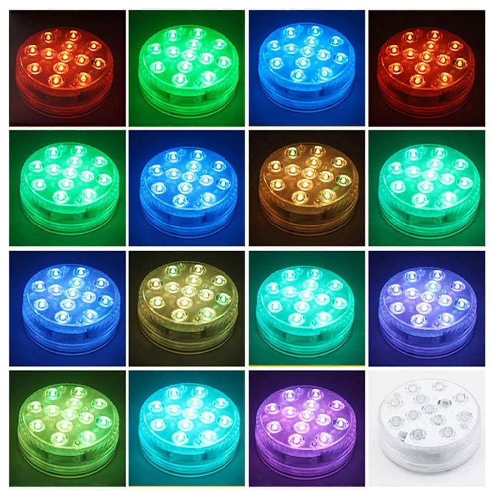 16 Color Underwater Light LED RGB Submersible Swimming Pool Lamp IP68 ...