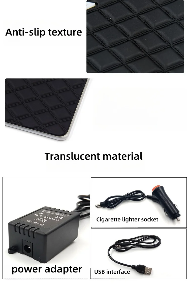 Car modified LED floor mat ambient light