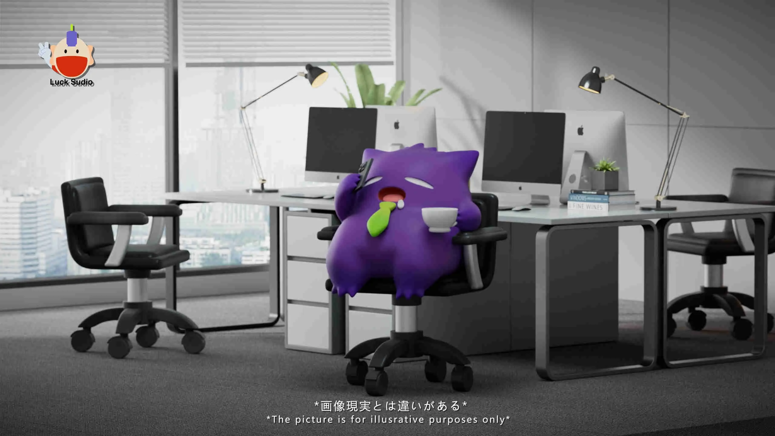 Working Gengar - Pokemon Resin Statue - Luck Studio