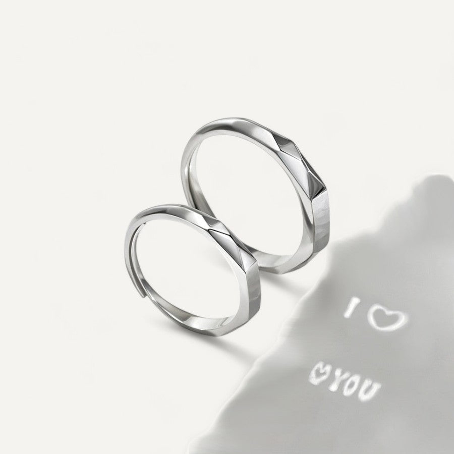 Love Reflection Rings Set