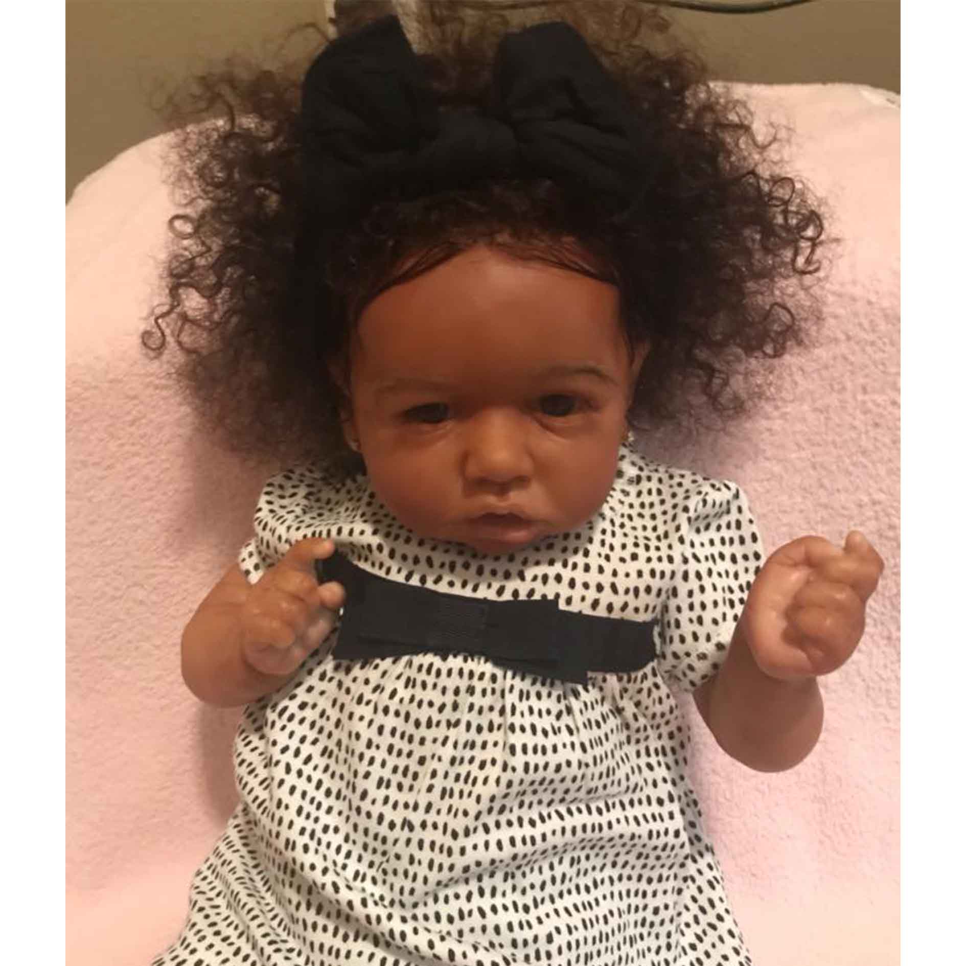 20'' African American Realistic Reborn Dolls Onyx with Clothes