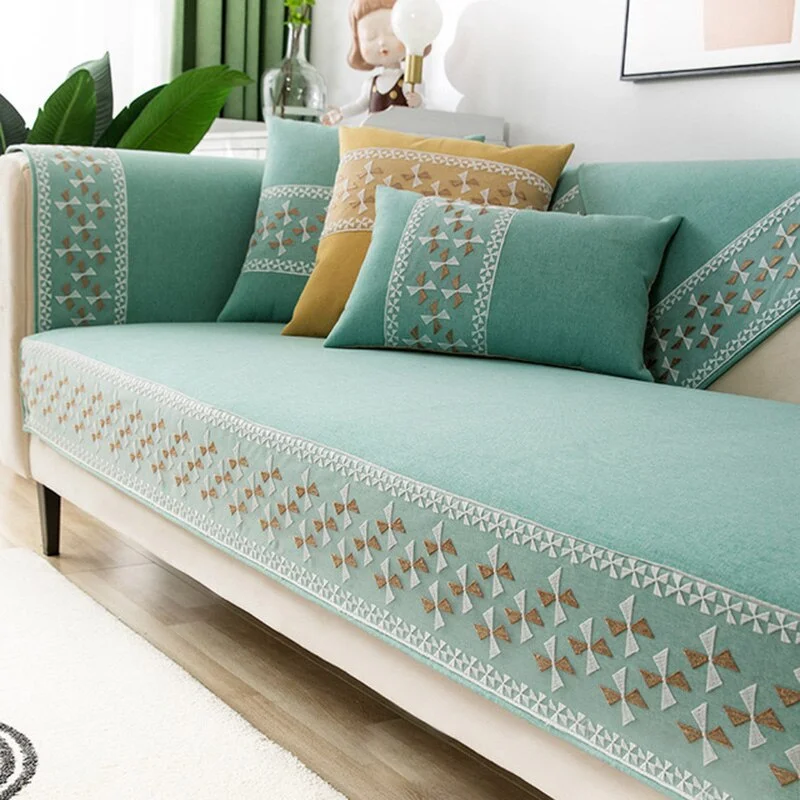 Athvotar Linen Fabric Sofa Cushion Sofa Cover Sofa Towel Couch Cover ...