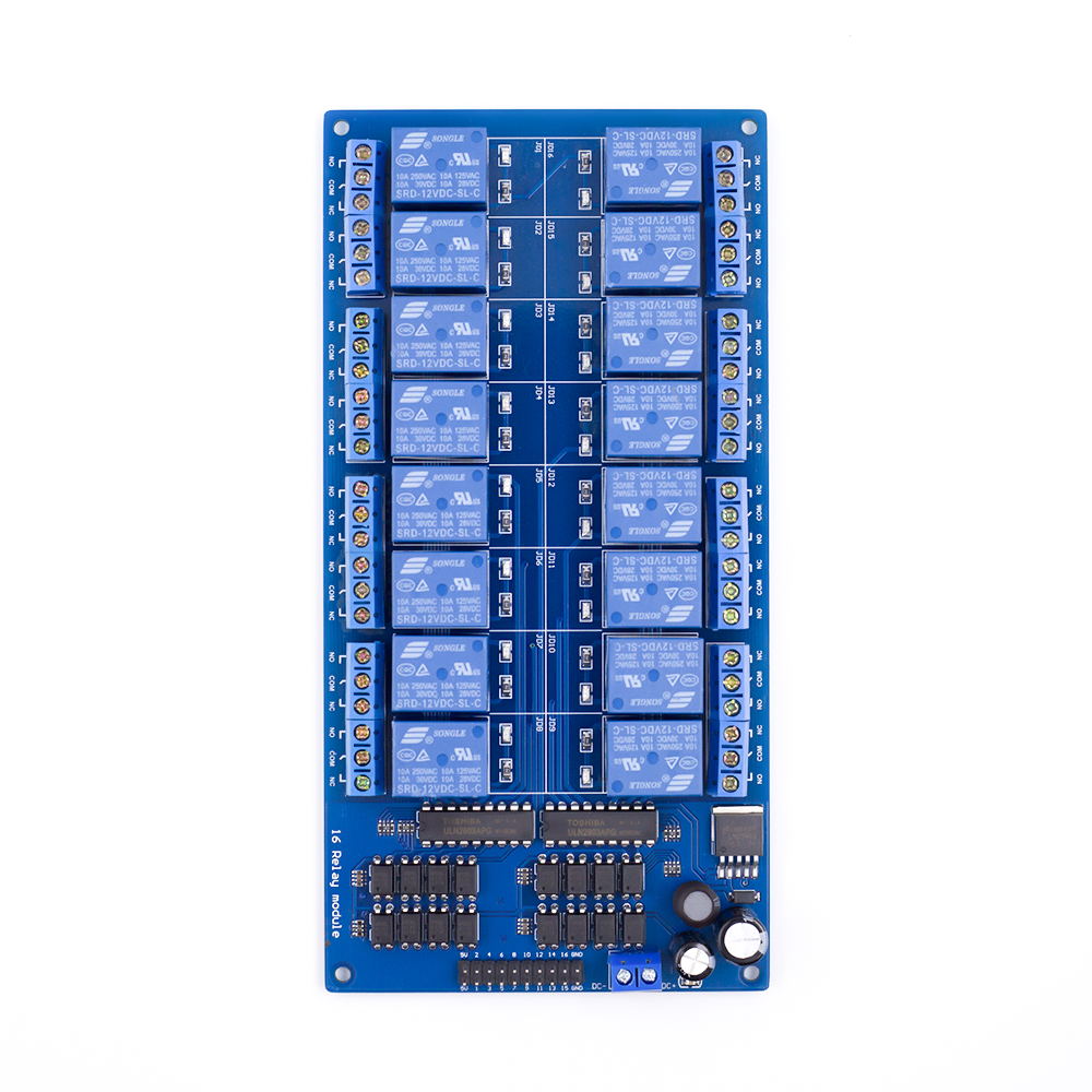 DC 12V 16 Channel Relays Module With Low Level Trigger Expansion Board