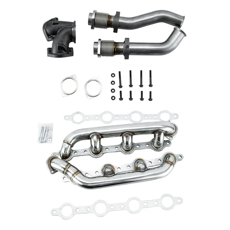Alloyworks Turbocharger Up Pipe Kit+Manifolds For 1999.5-2003 Ford 7.3L ...