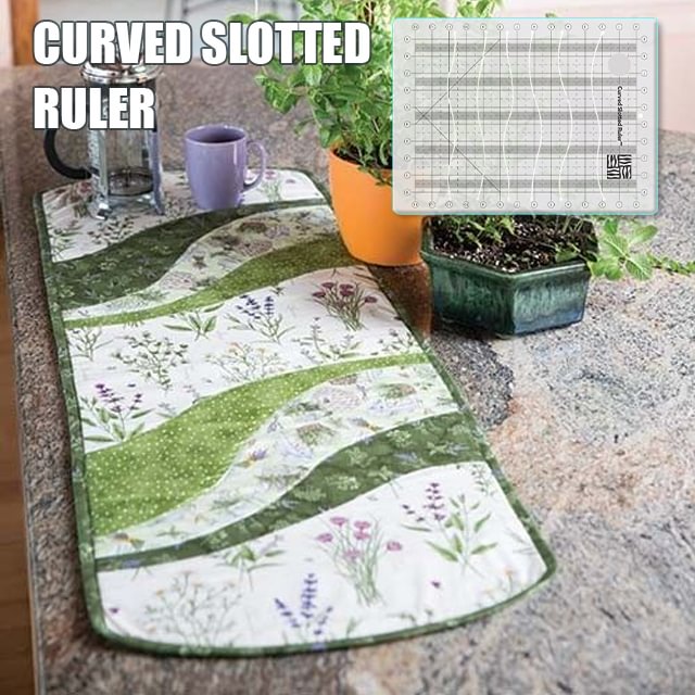 Patchwork Quilt Curved Slotted Ruler (With Instructions)