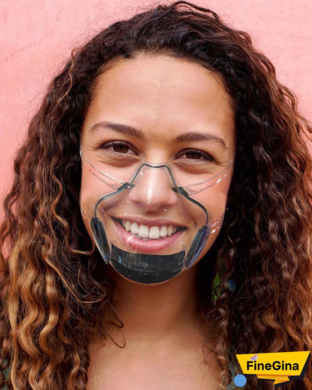 FineGina Plain Visible Face Mask