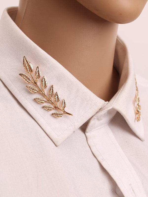 Vintage Feather Solid Color Brooch