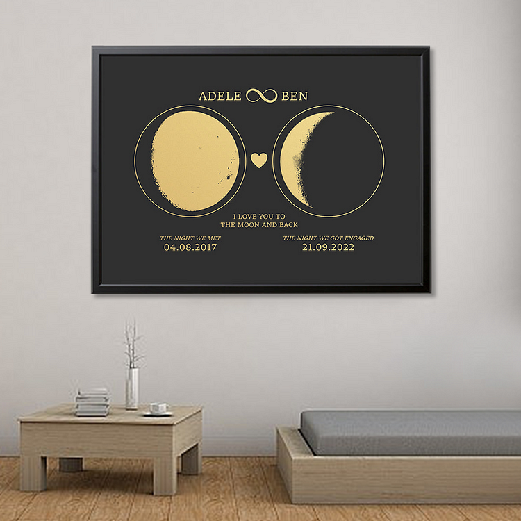 CUSTOM ART / 2 MOON PHASES DESIGN