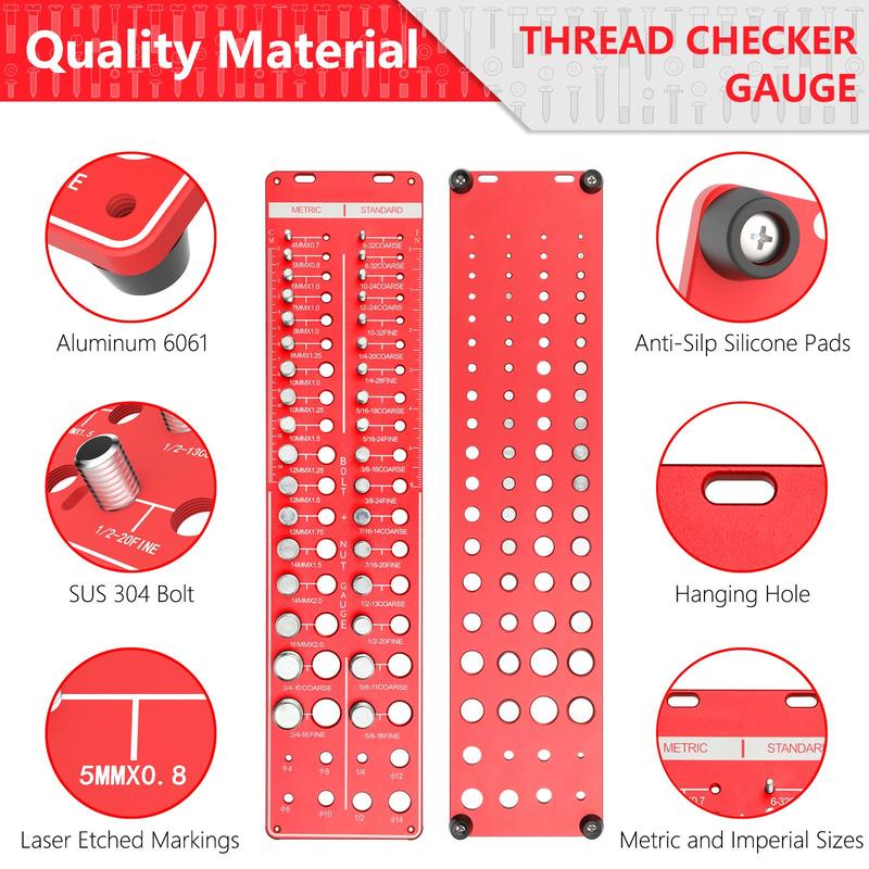 LAST DAY ONLY 49% OFF🔥34-hole Thread Checker, Nut and Bolt Thread Checker
