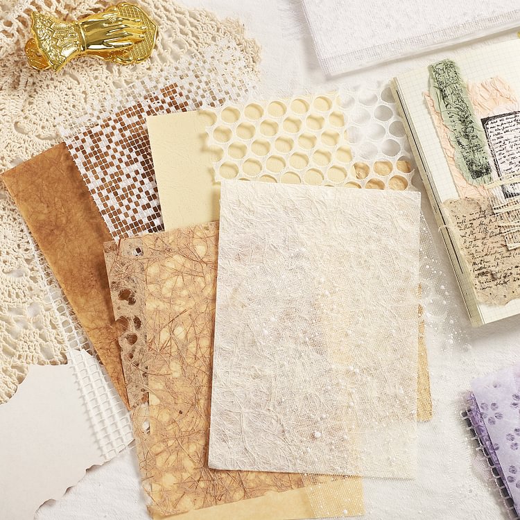 Journalsay 10 Sheets A5 Creative Mixed Special Material Paper