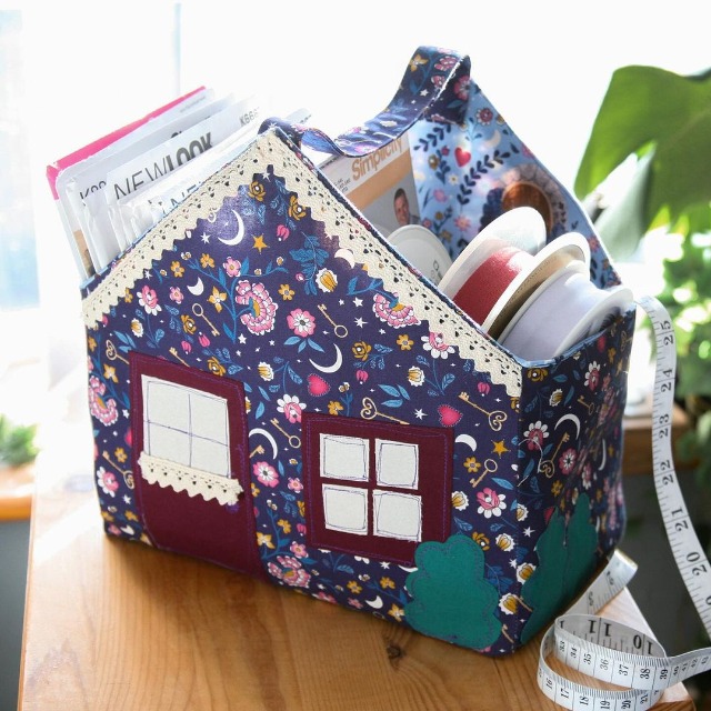 Enchanted Cottage Storage Basket Sewing Template & Instructions