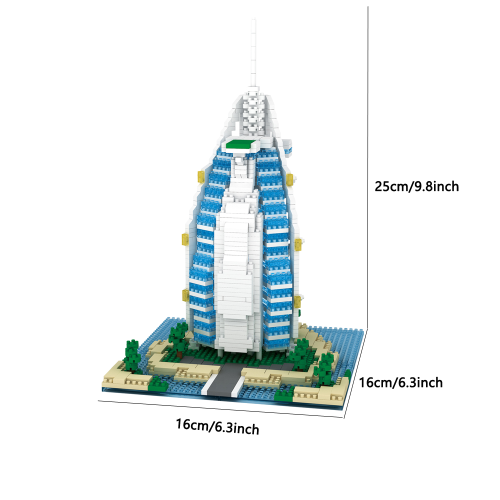 4 world famous building series micro building block educational DIY ...