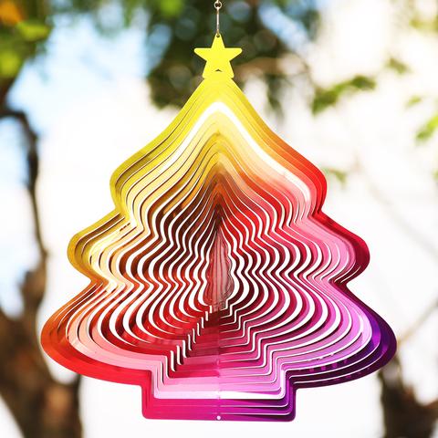 🎅Christmas Hot Sale--3D Christmas Tree Wind Spinner