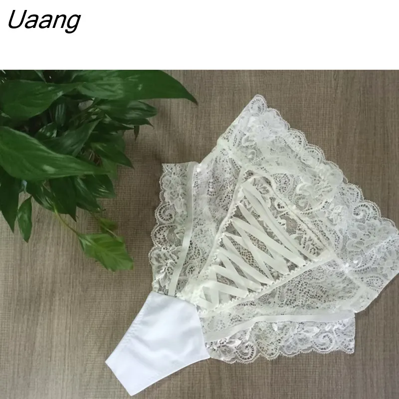Uaang Sexy Panties Women High Waist Lace Thongs and G Strings Underwear ...