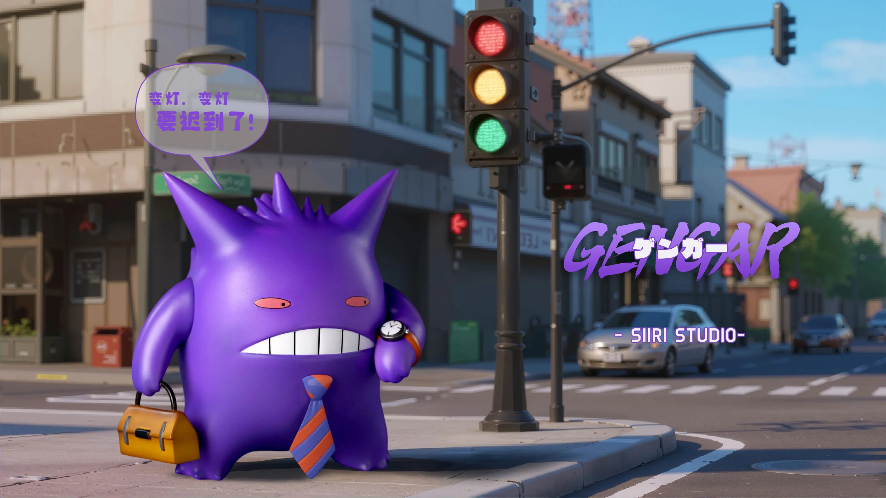 Chibi Ver. Working Gengar - Pokemon Statue - Siiri Studio