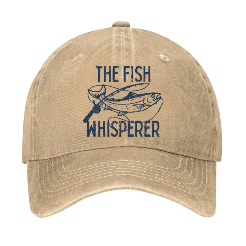 The Fish Whisperer Funny Fishing Hat-Custom Your Name