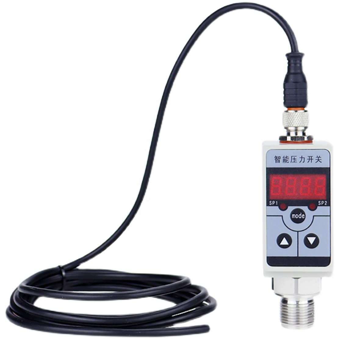 PNP Intelligent Digital Pressure Switch Electronic Hydraulic Gas Oil ...