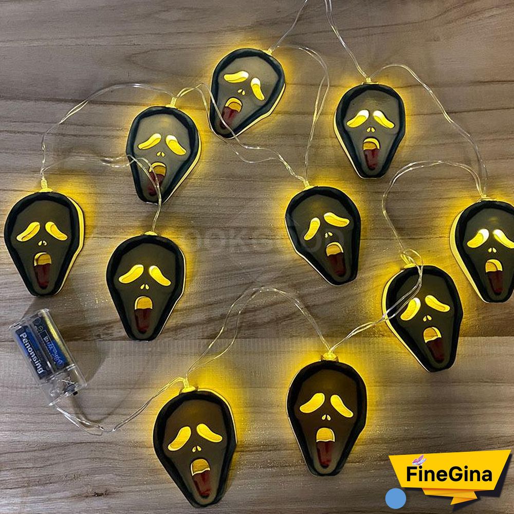 FineGina Battery Operated Mini Halloween Themed String Lights