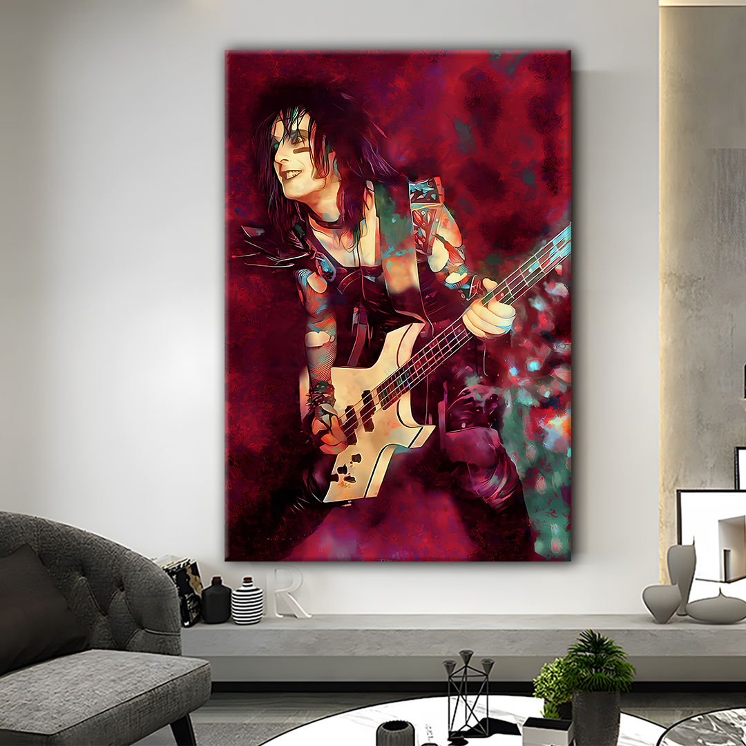 Mötley Crüe Nikki Sixx Canvas Wall Art