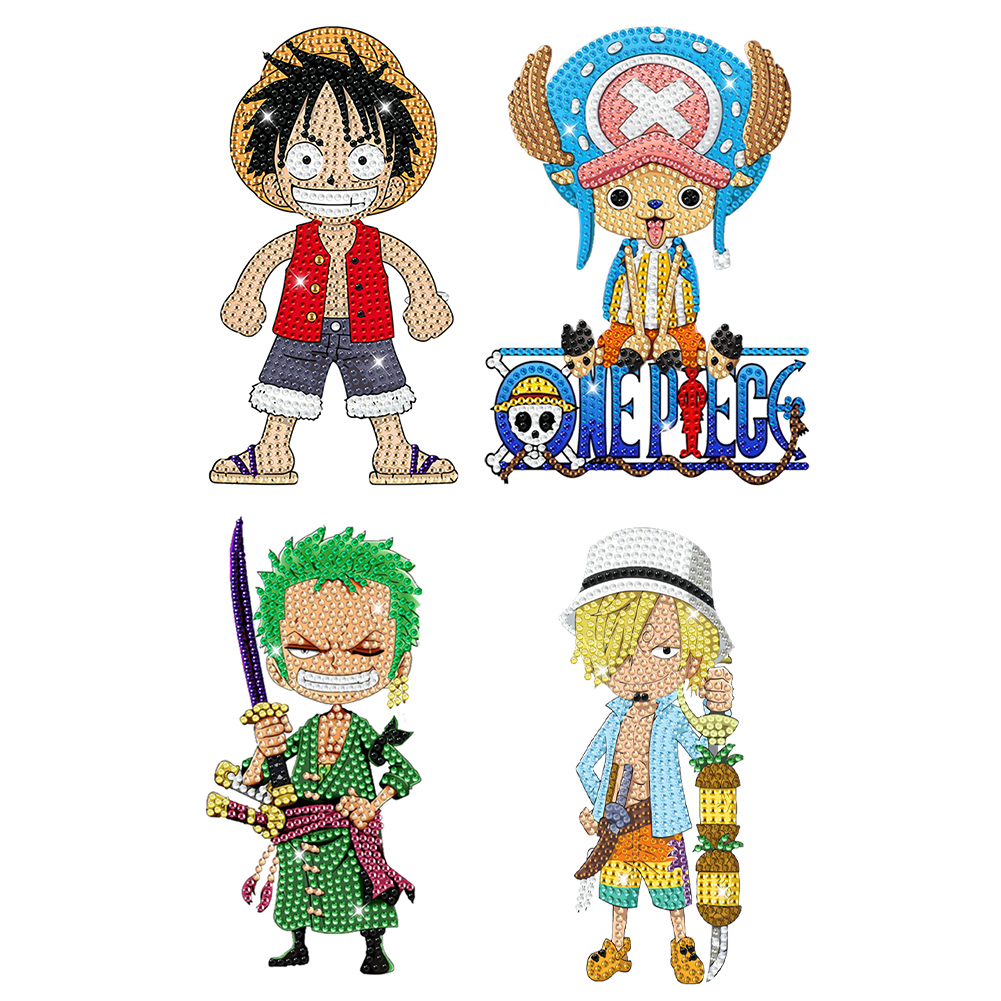 Acrylic One Piece Character Luffy 5D DIY Diamond Art Shake Head ...