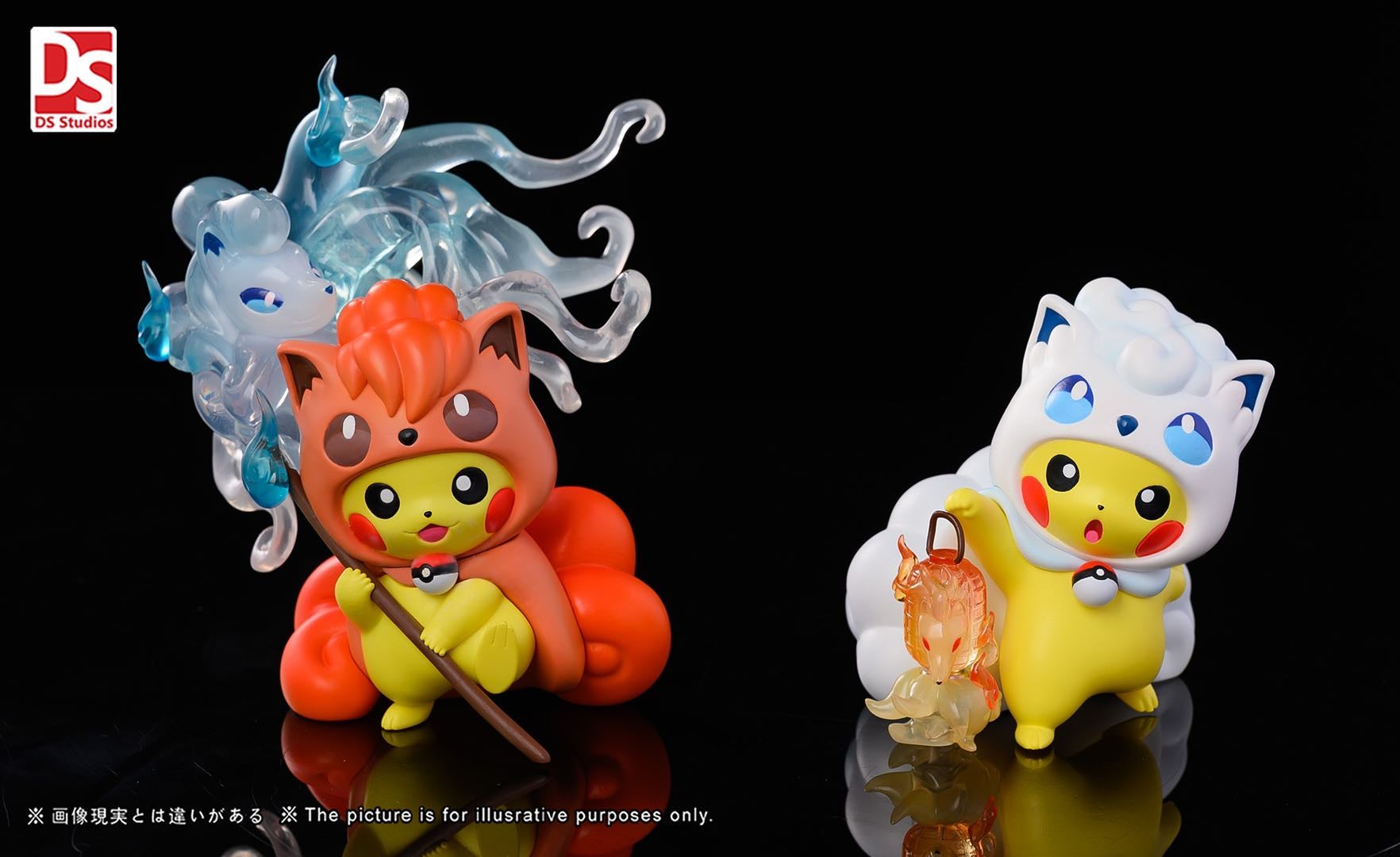 9CM Alolan Vulpix/ Vulpix Cosplay Pikachu - Pokemon Resin Statue - DS ...