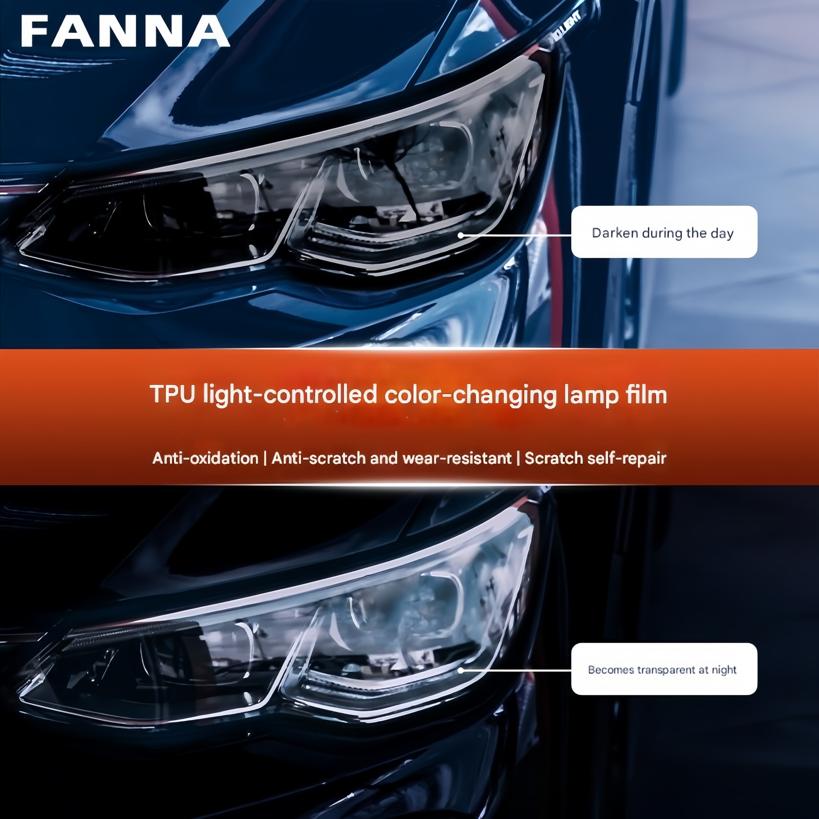 Automotive Headlight Film Light Control Tpu Color Change Lamp Film Self ...
