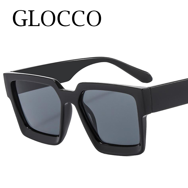 Vintage Square Sunglasses Men Women Luxury Brand Designer Retro Black ...