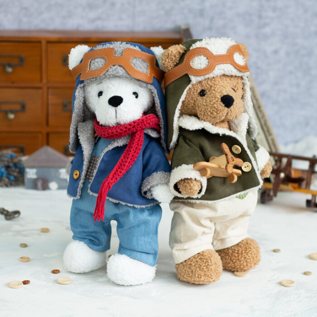 Pilot Teddy Bear pattern template-with instruction