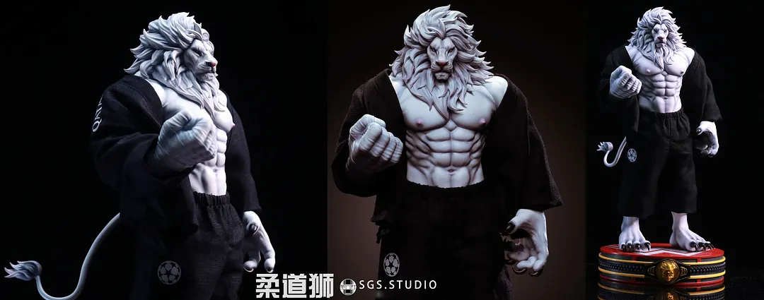 Judo Lion - Original Design Resin Statue - SGS Studio