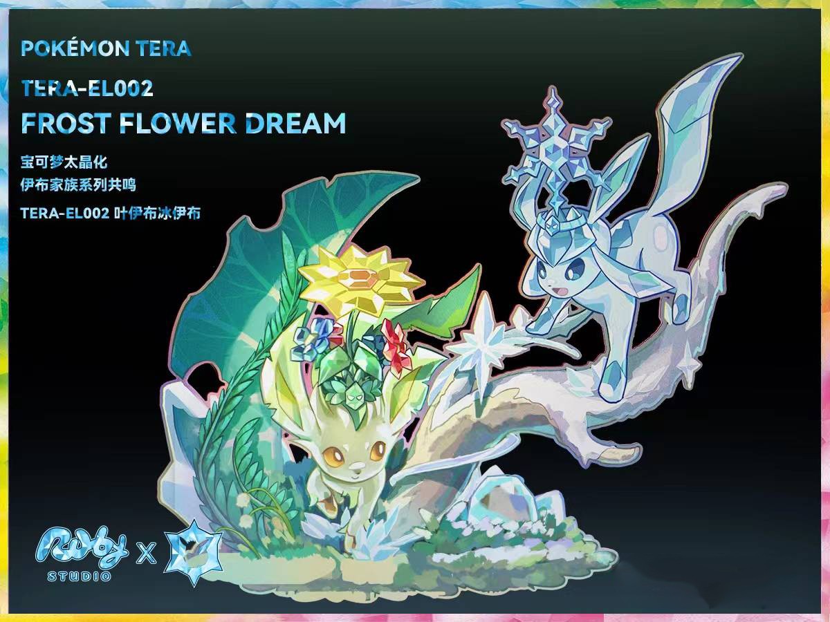 Terastallized Eevee Forest Series 002 Leafeon & Glaceon - Pokemon Resin ...
