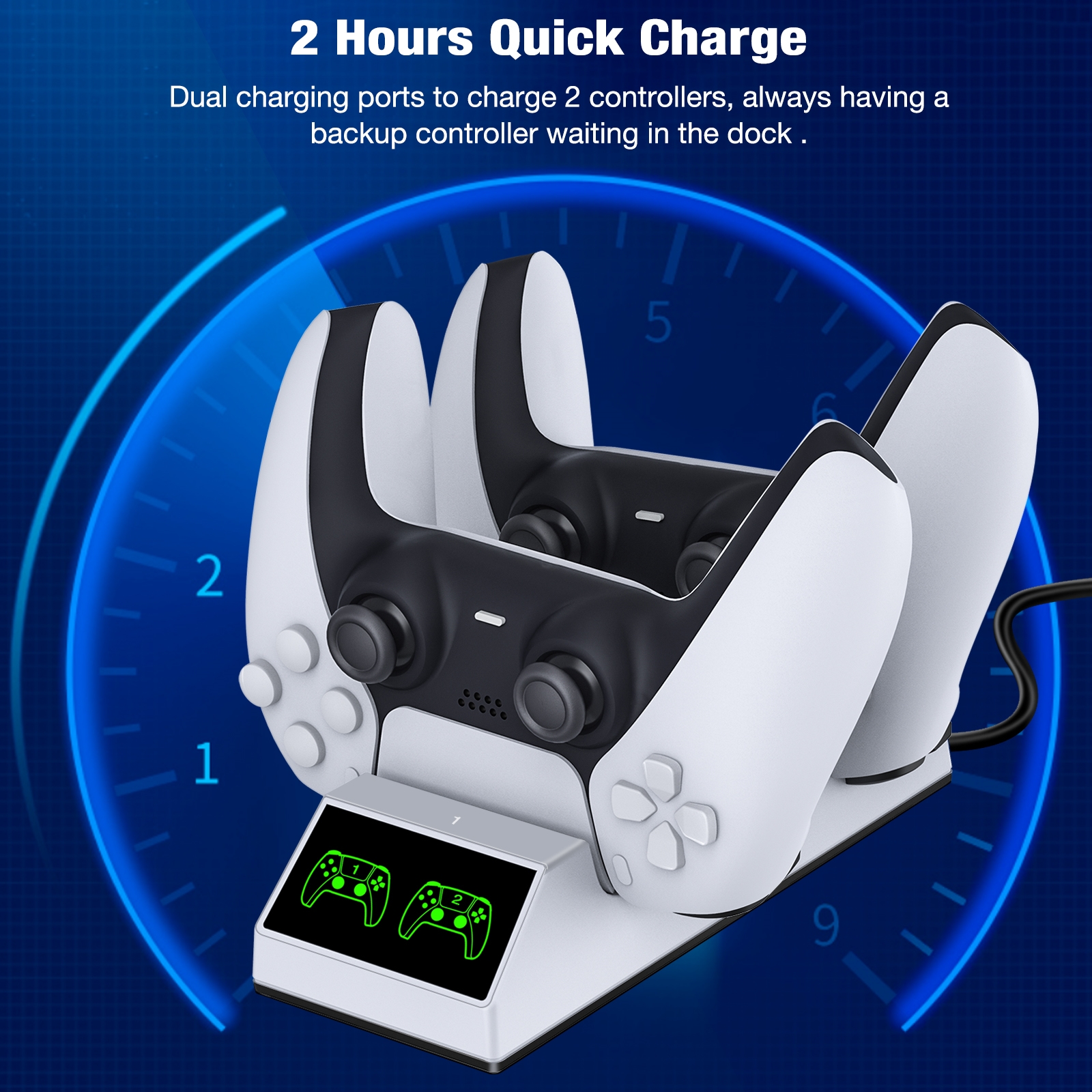 For PS5 USB Type-C Charging Station Dual Fast Charging Dock for ...