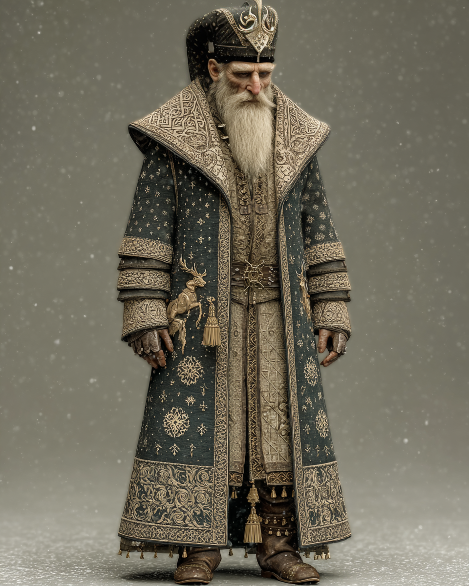 Men's Christmas Party Hooded Cape Coat 4401