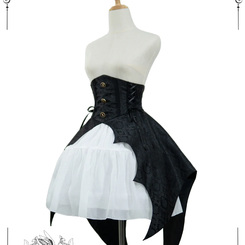 Black Bat Wings Corset Lolita ON1036