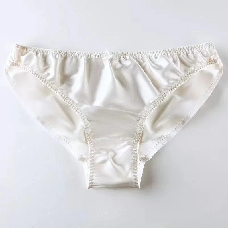 Men's Silk Simple Solid Color Panties