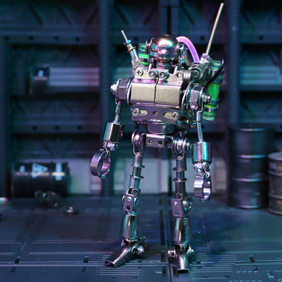 Mechanical party alloy mecha metal assembly model trendy 3d building ...