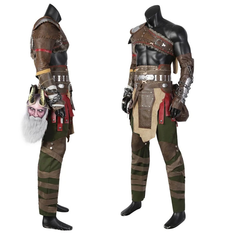 God of War Ragnarok Kratos Halloween Cosplay Costume Outfits Full set