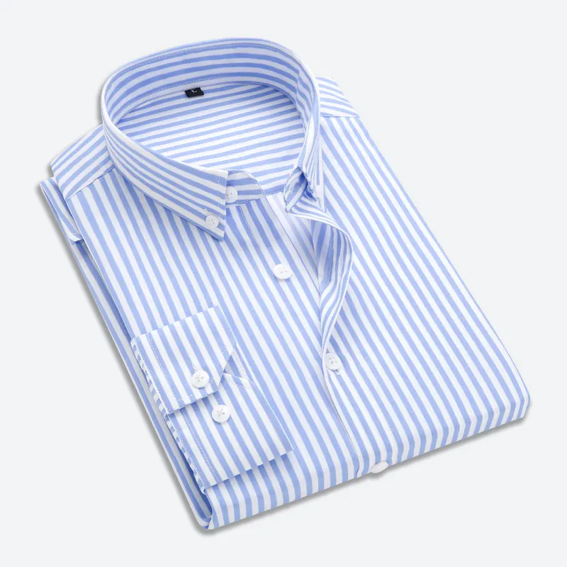 Men's Shirt Striped Collar Classic Collar Daily Work Long Sleeve Tops