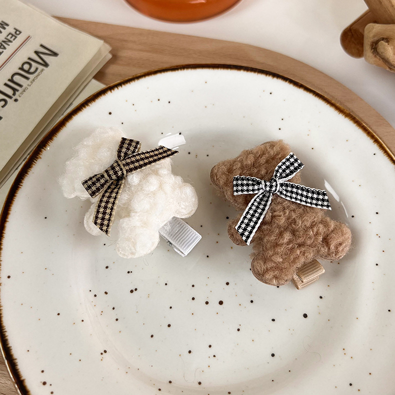 FLUFFY TEDDY HAIR CLIP