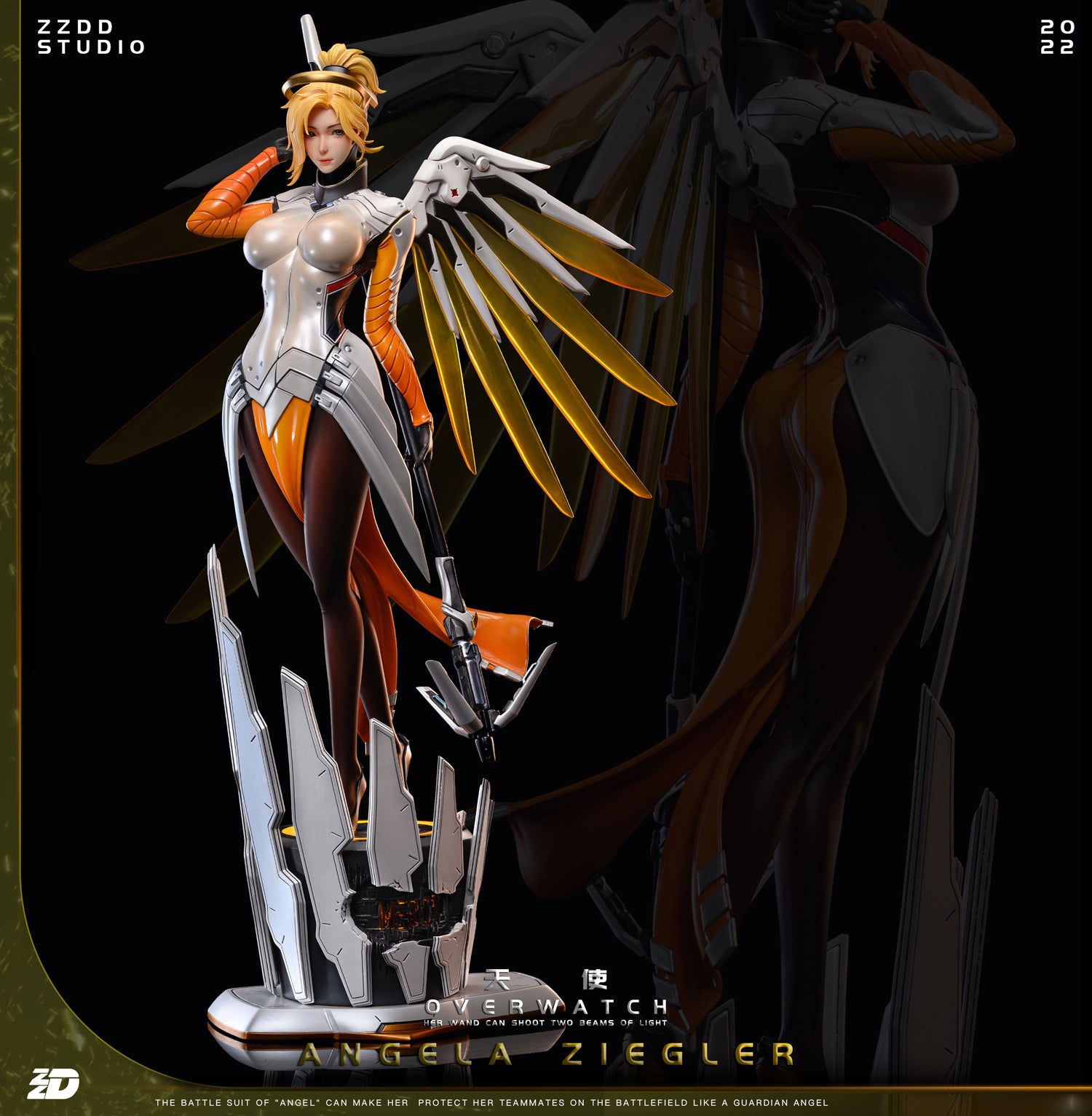 1/4 Scale Angela Ziegler/ Mercy with LED - Overwatch Resin Statue ...