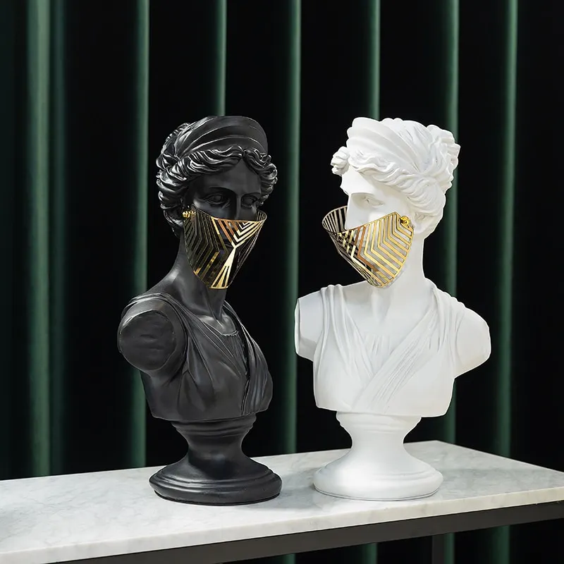 athvotar Imitation Plaster Resin David Sculpture Art Bust Portrait ...