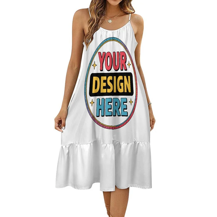 Customizable Print Women's Flowy Cami Dress perfect for beach vacations ...